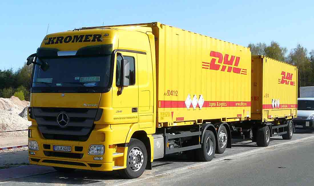Lkw-Foto : MB Actros LH MP3 von DHL Worldwide Express, D - Bonn