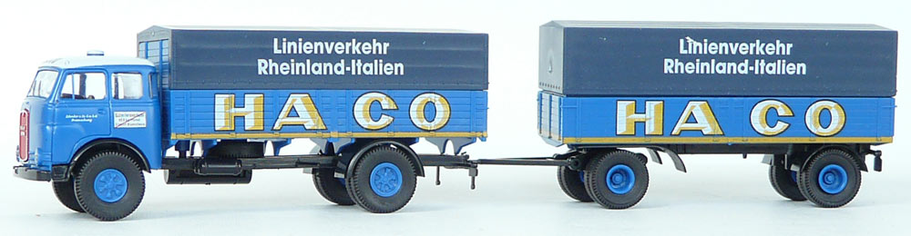 Brekina Modell-Lkw für HACO Transporte, Wuppertal