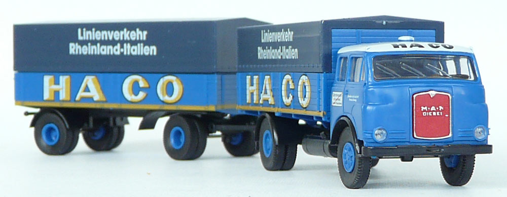 Brekina Modell-Lkw für HACO Transporte, Wuppertal